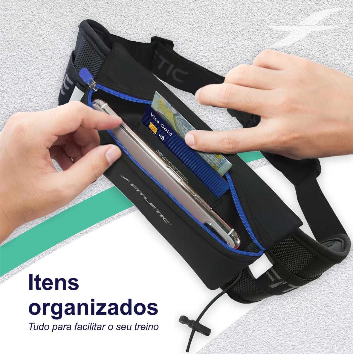 Pochete para Corrida Ultimate I Fitletic Zíper porta gel e número | SPORTBR